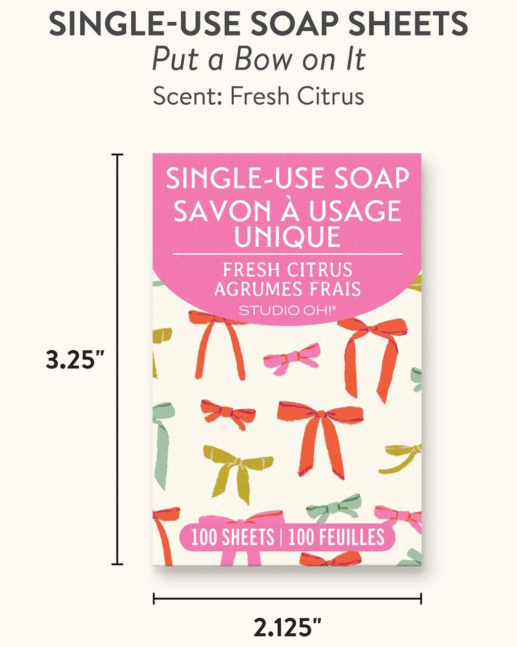 Travel Soap Sheets Box 100 - Put a Bow on It – Madame Fancy Pants