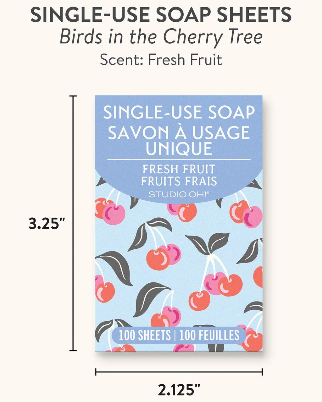 Travel Soap Sheets Box 100 - Cherry Tree – Madame Fancy Pants