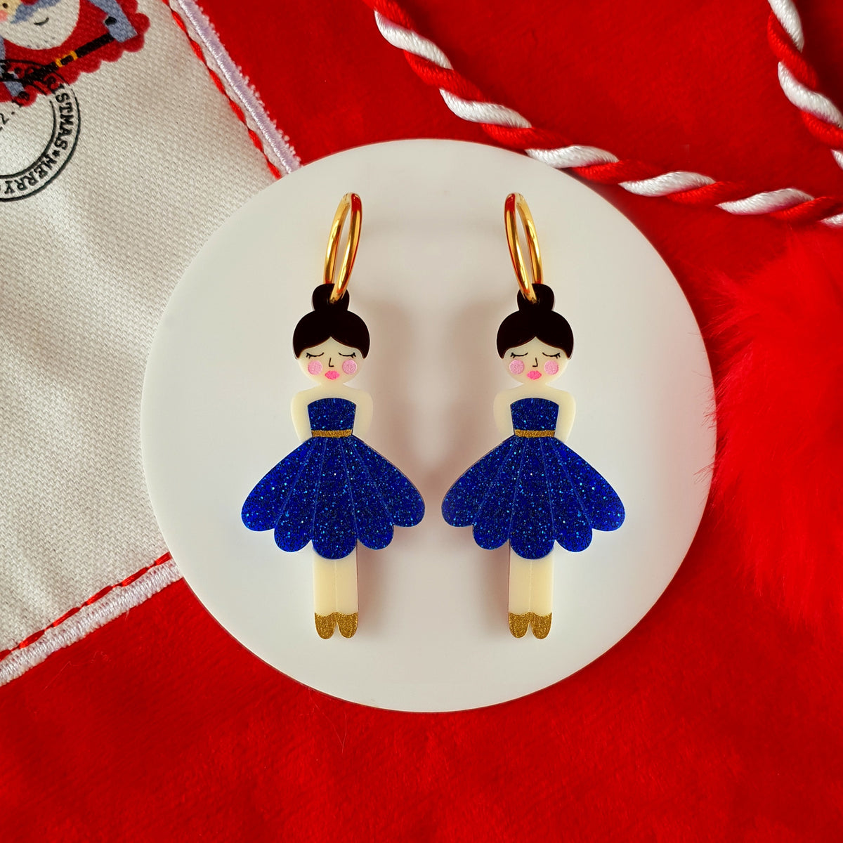 Huggie Hoop Earrings - Clara Ballerina – Madame Fancy Pants