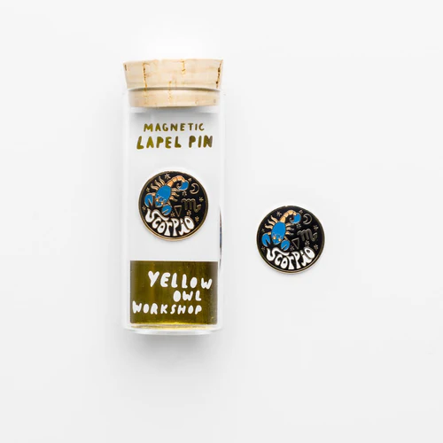 Magnetic Cloisonné Zodiac Pin - Scorpio – Madame Fancy Pants